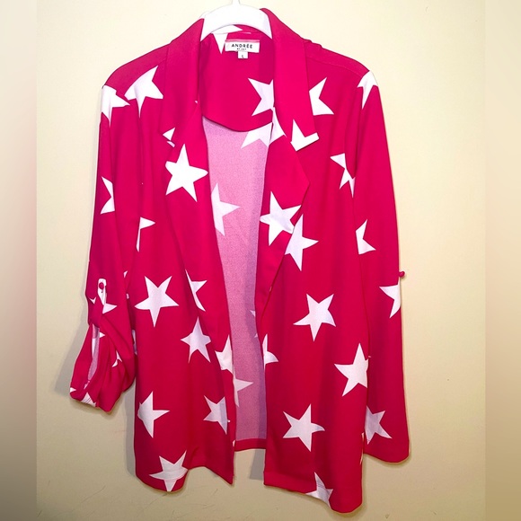 ANDREE BY UNIT | Jackets & Coats | Andree Blazer Hot Pink Star Jacket ...